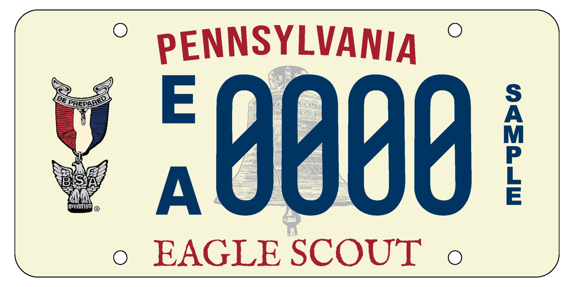 Eagle Scout PA License Plate - Cradle of Liberty Council